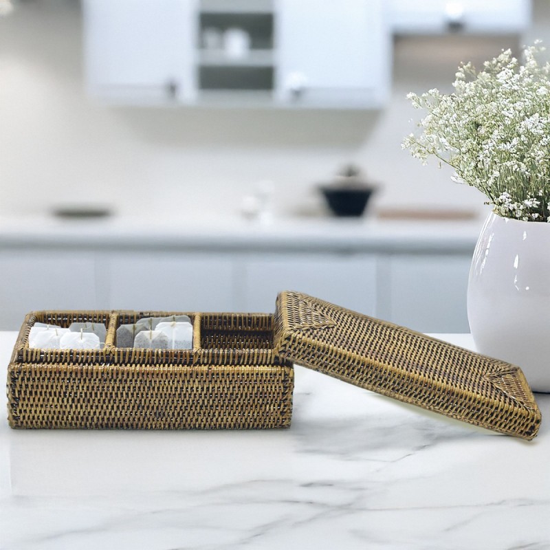 RATTAN ISLAND - RATTAN TEA BAG BOX HOLDER WITH LID DIRECT FROM ASIA ...